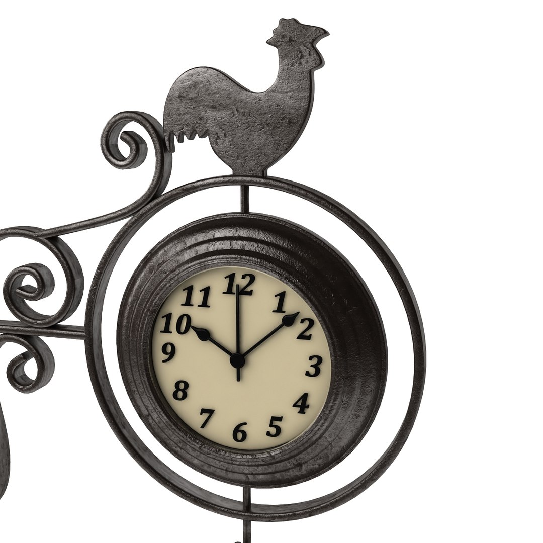 3d model outdoor clock