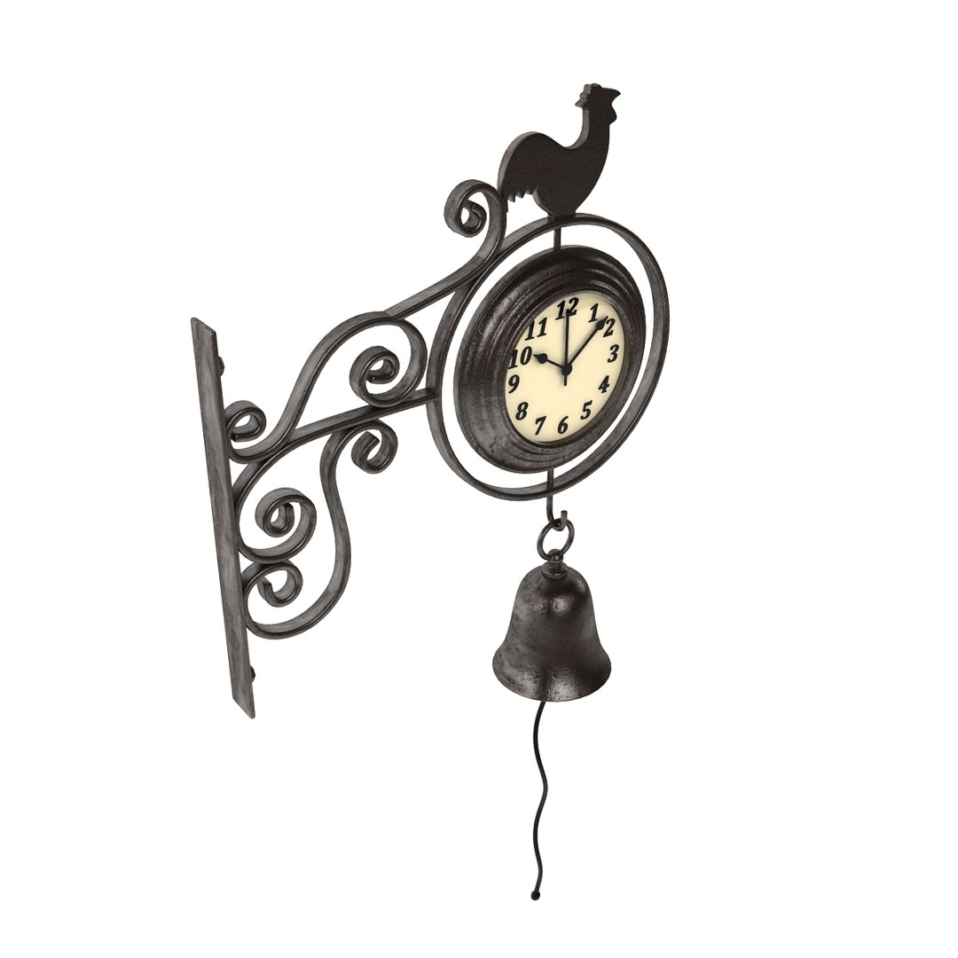 3d model outdoor clock