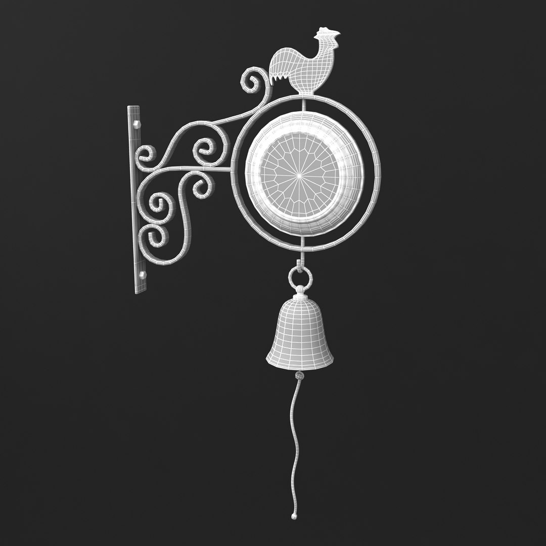 3d model outdoor clock