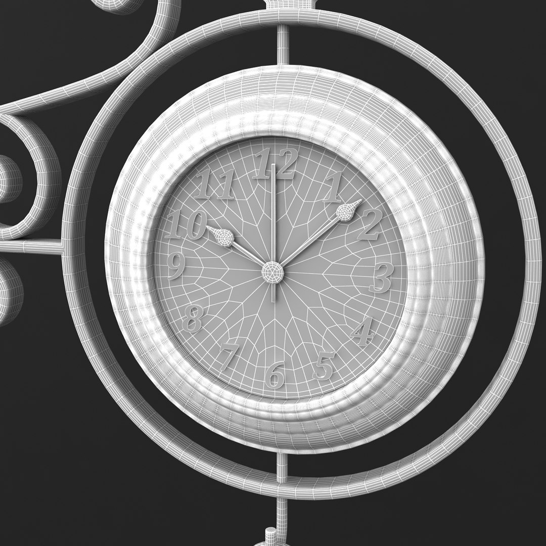 3d model outdoor clock
