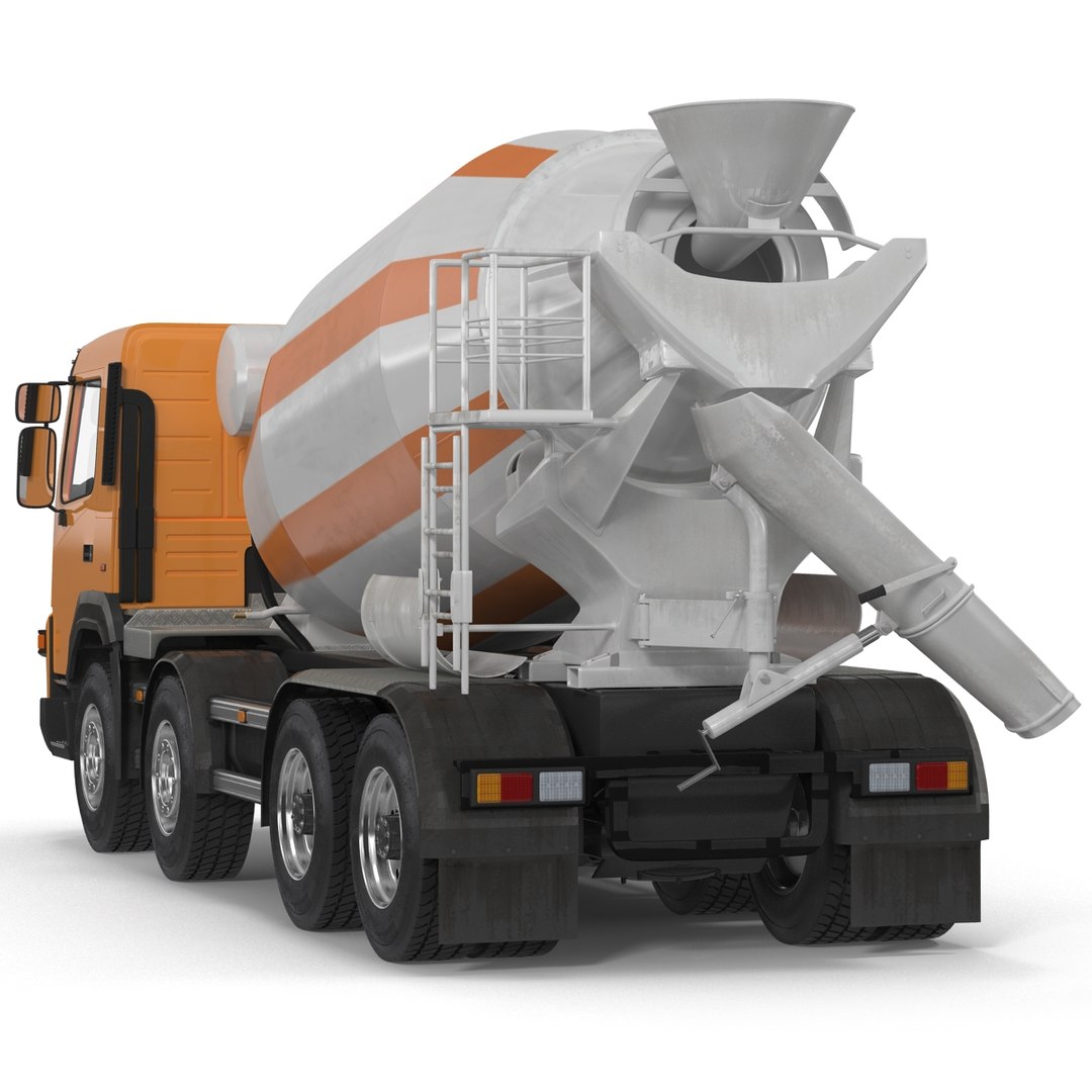 3d model of cement mixer vehicle generic
