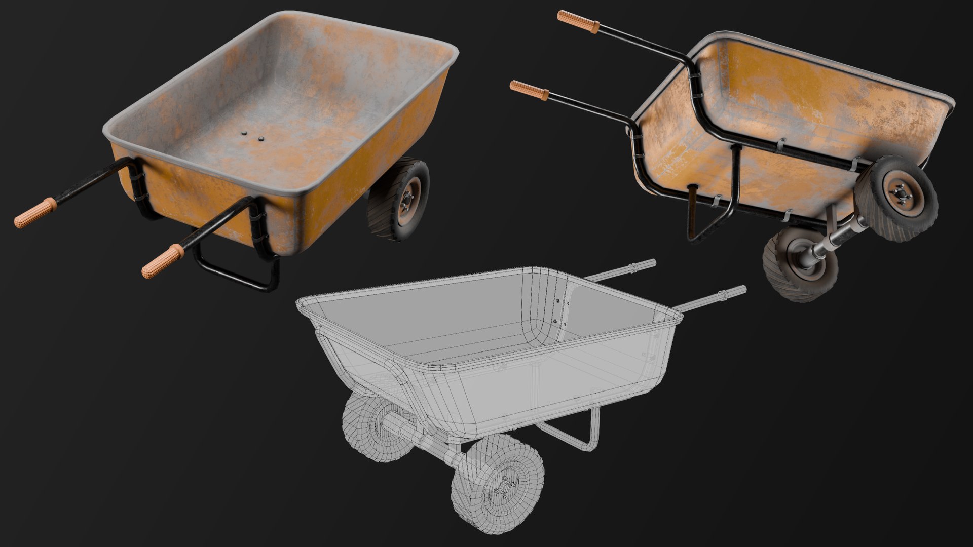 Wheelbarrow Pack 3D Model - TurboSquid 2388147