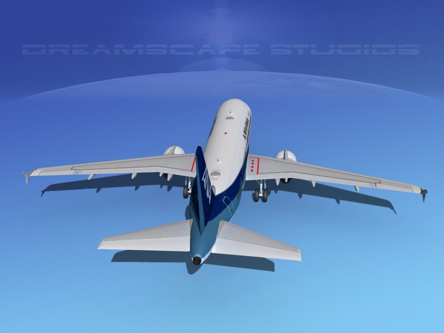Scale Airbus A319 Airliner 3d Model