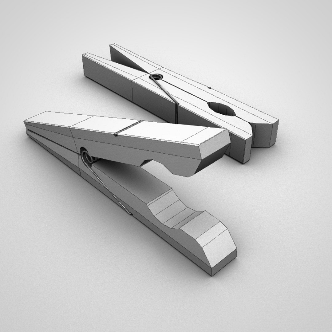 free clothes pin 3d model