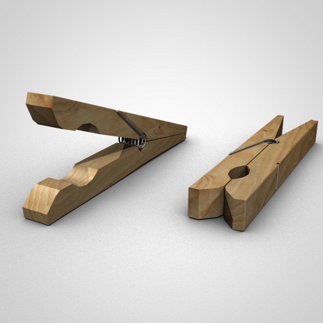 free clothes pin 3d model