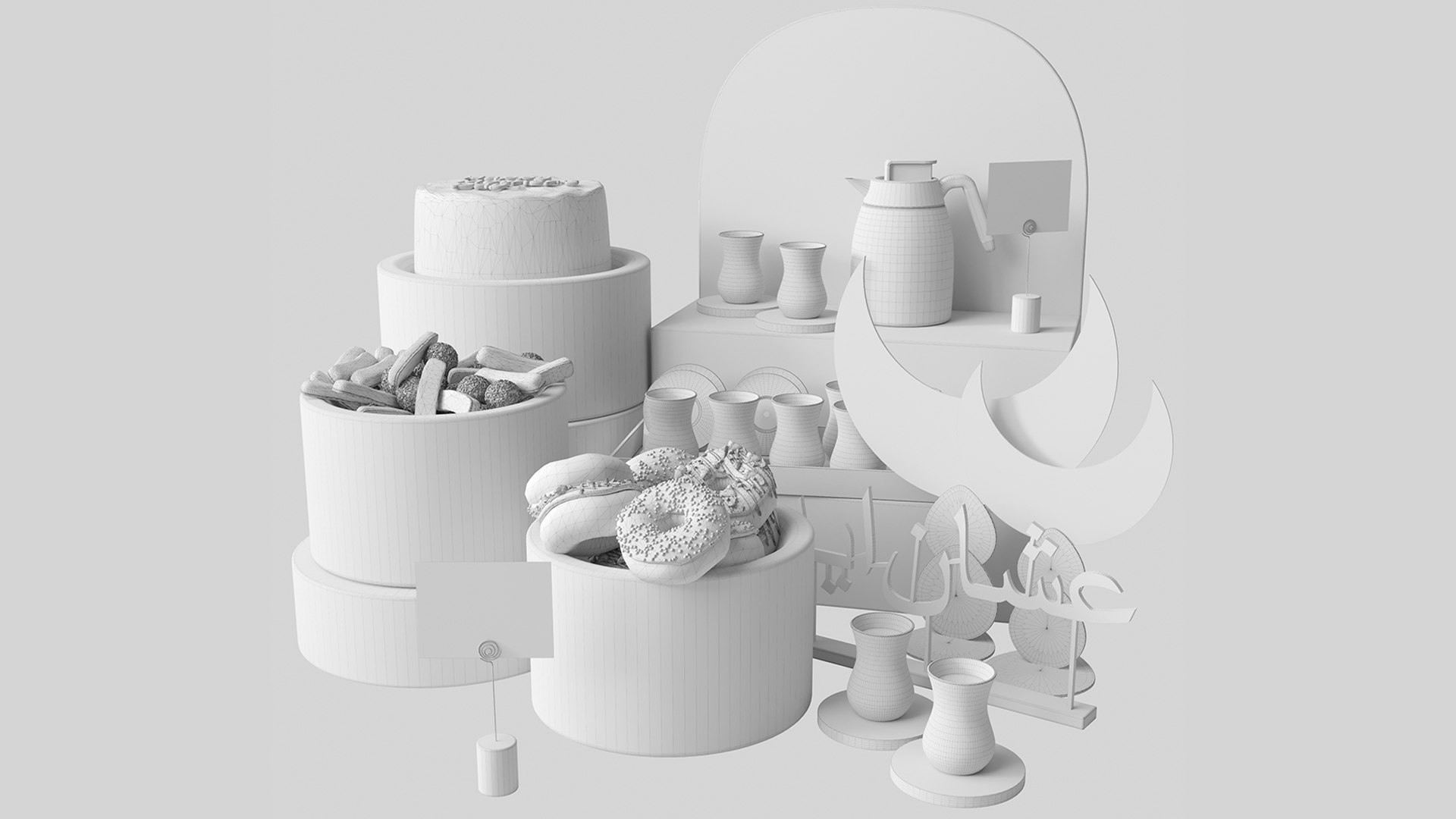 A Set Of Sweets For A Confectionery Shop Or Display In A Supermarket ...