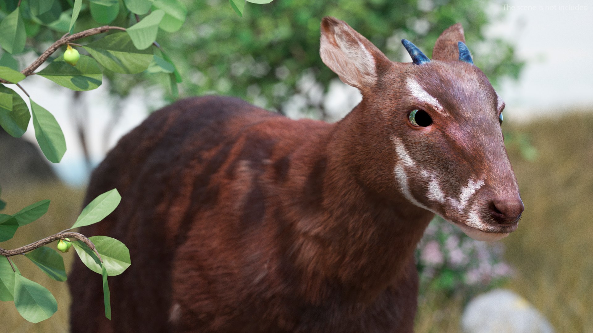 3D Saola Walking Pose Fur Model - TurboSquid 2202816