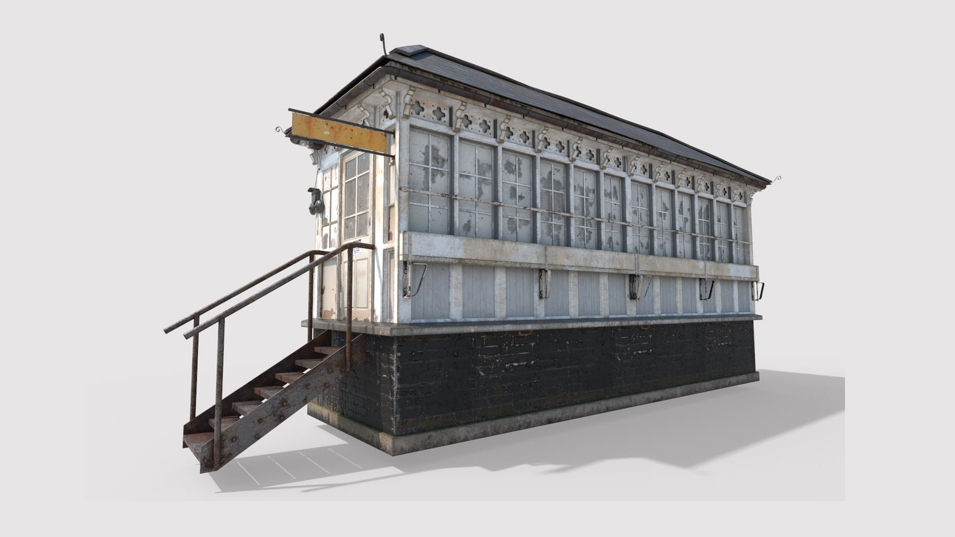 Old Signal Box 3D Model - TurboSquid 2084517