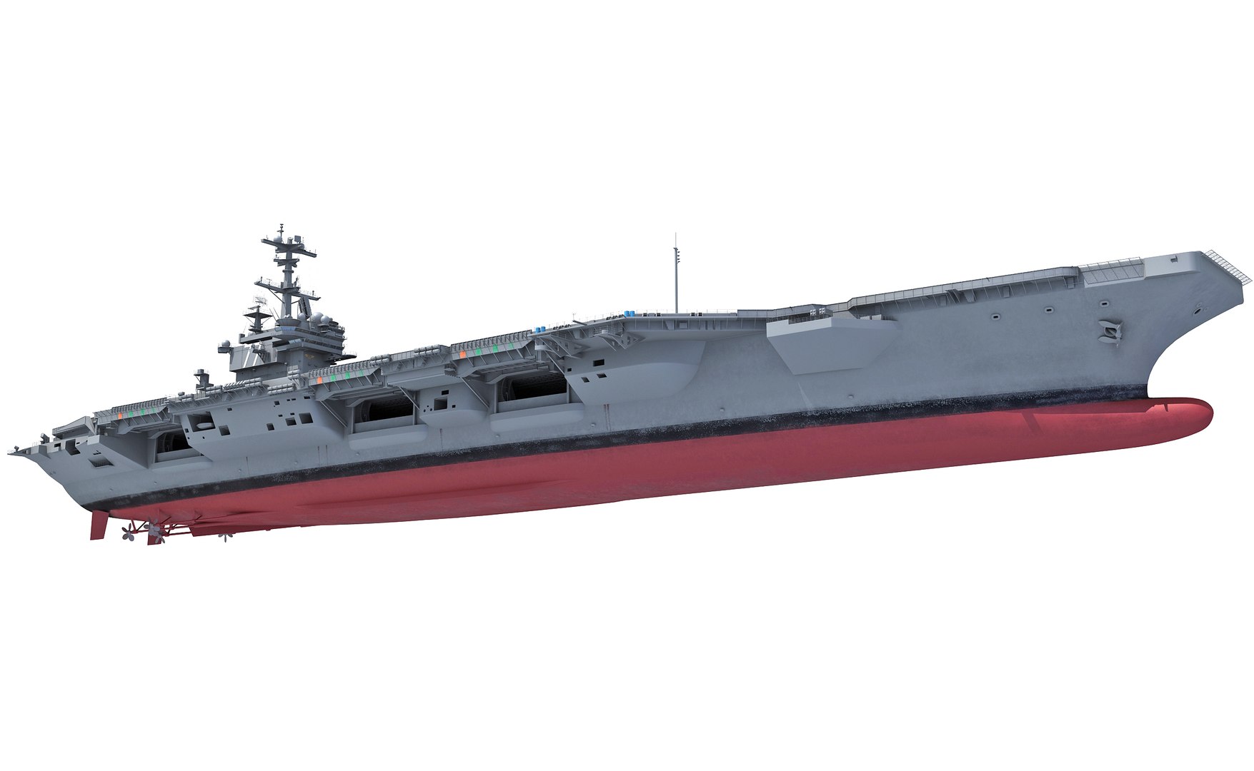 uss george h w bush 3d model