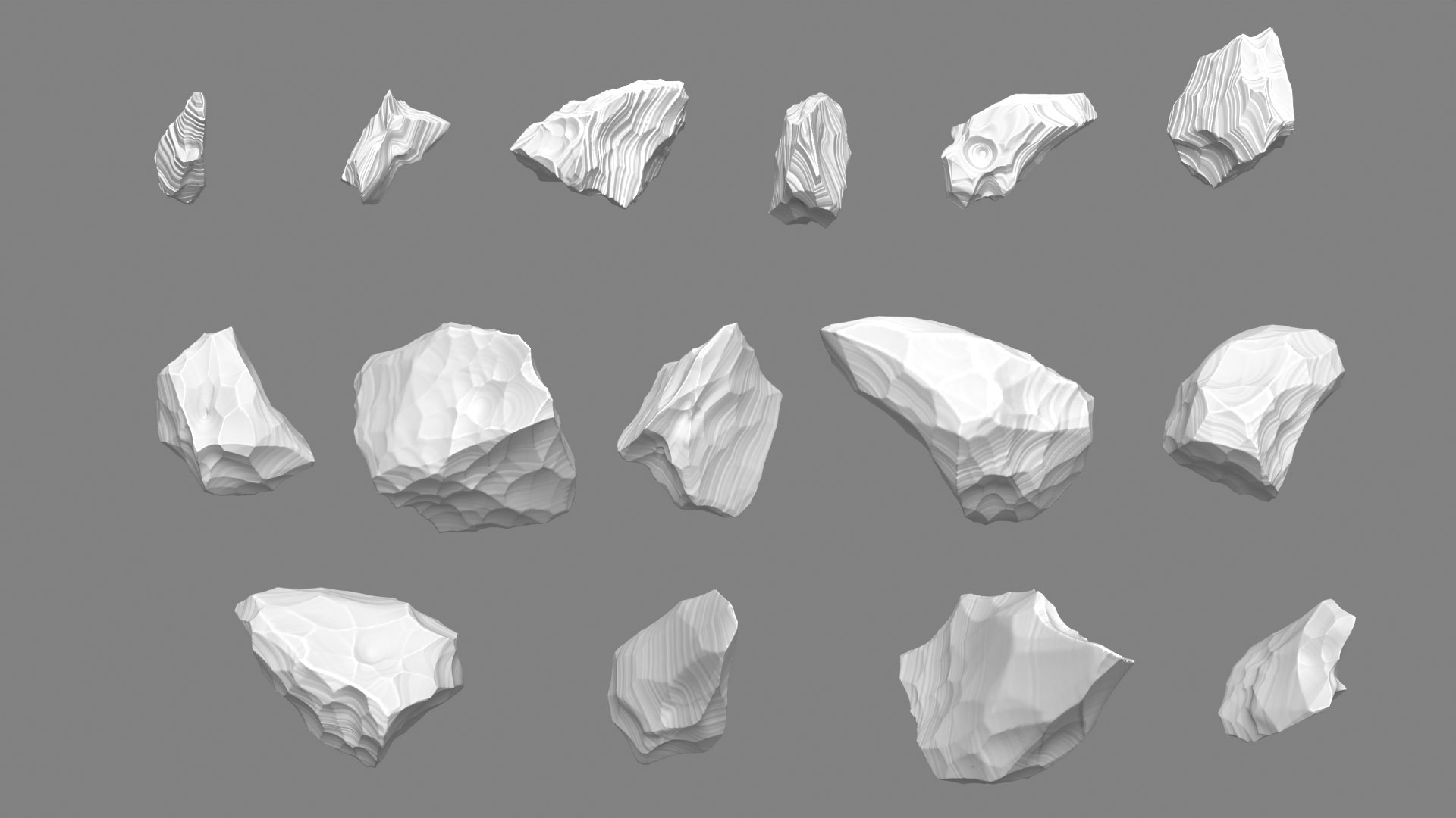 3D Model Obsidian Rocks HD Pack - 15 Pieces - TurboSquid 1746242