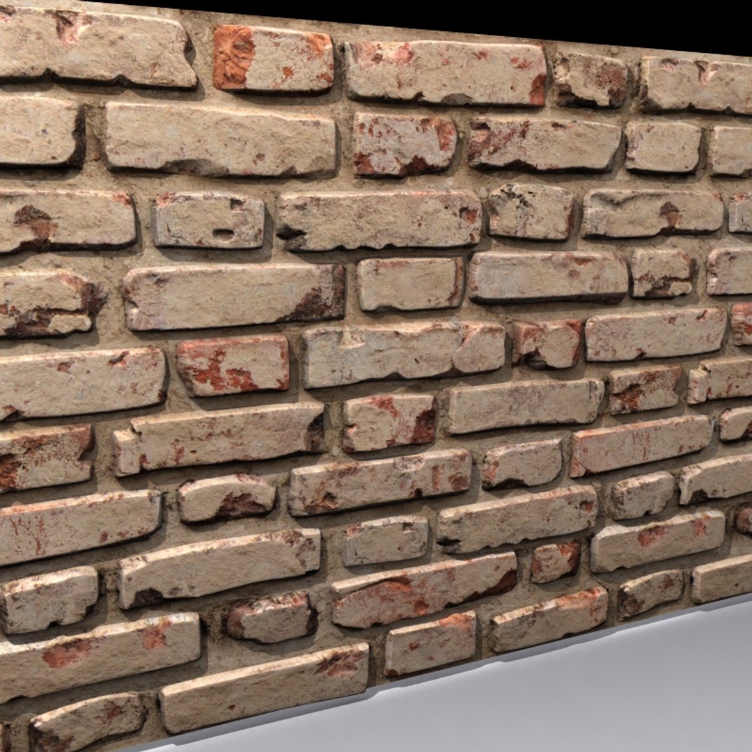 3d brick wall 03 model