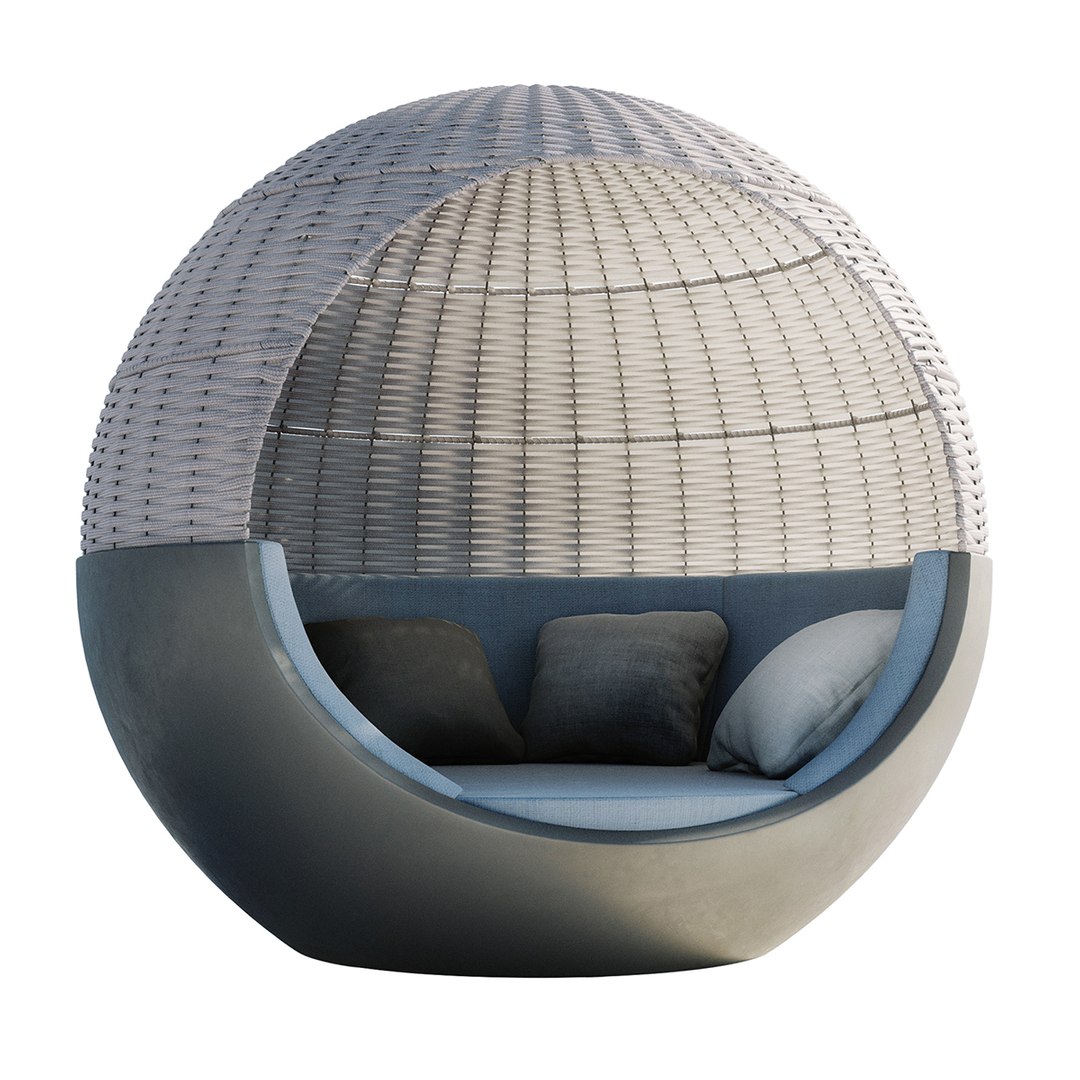 Ulm Moon Daybed With Woven Rope Paraso 3D Model - TurboSquid 1767162