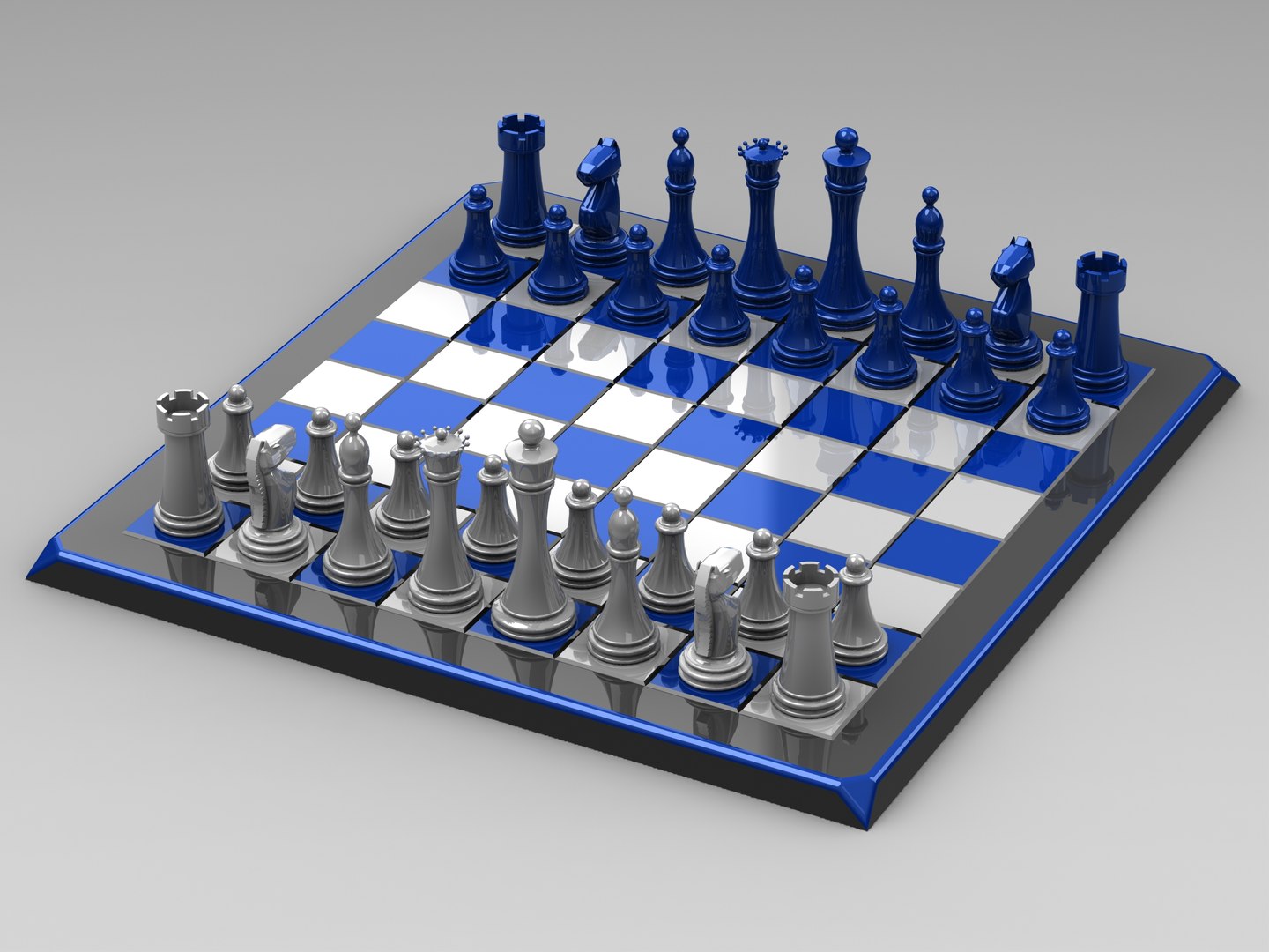 Chess Board Complete Set 3D model - TurboSquid 2162753