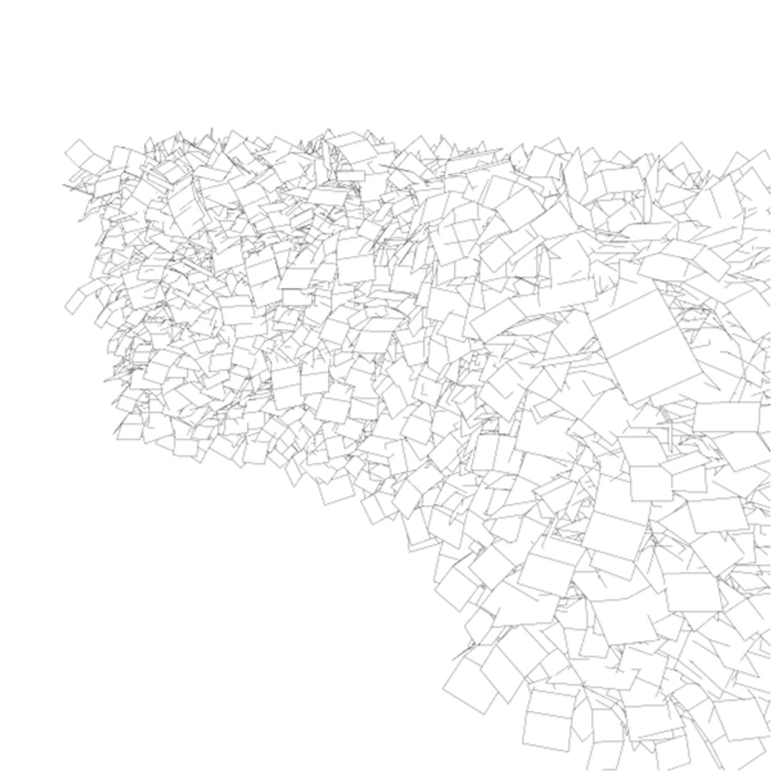 3d model curved copper beech hedge