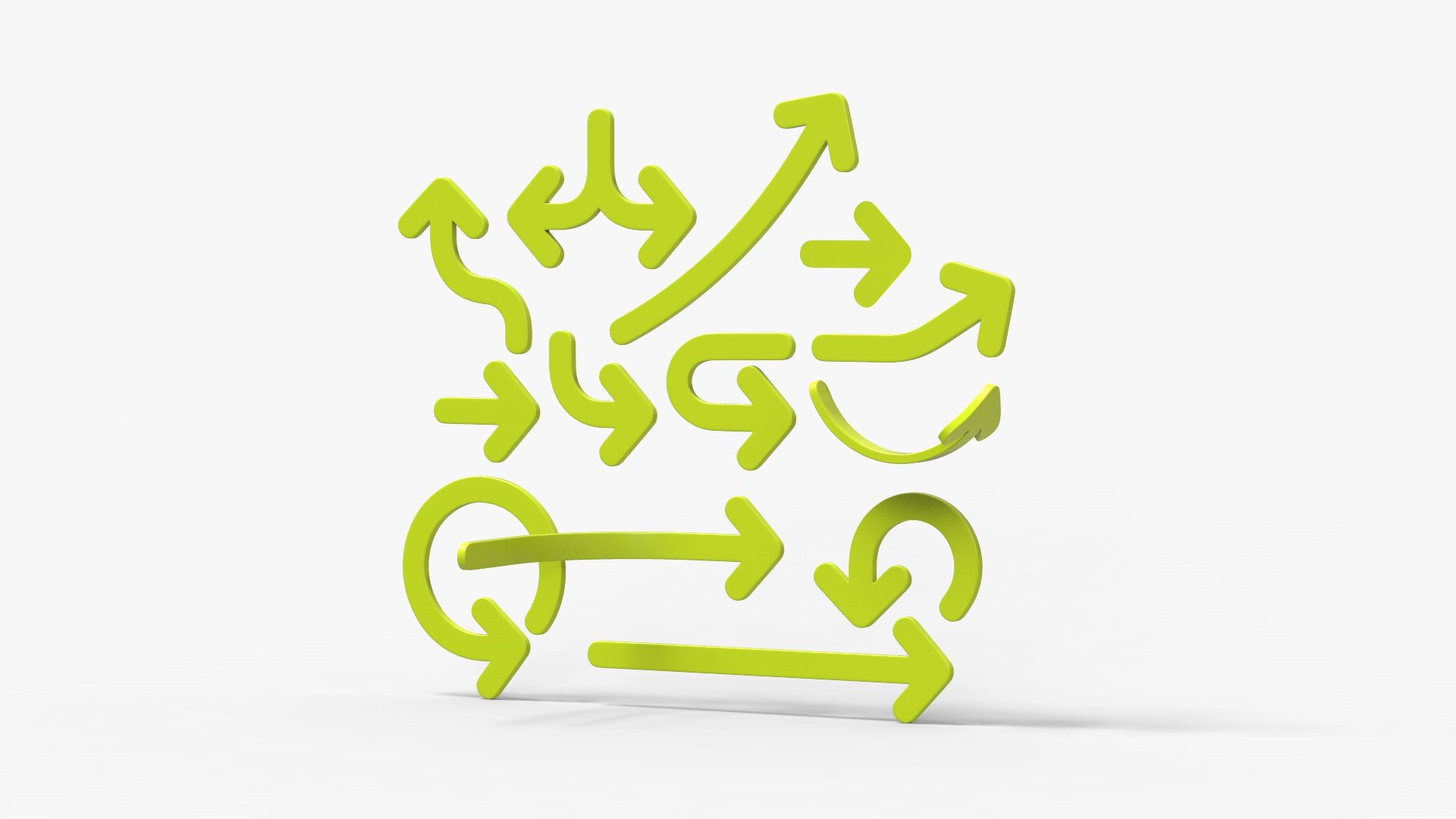 3D arrows symbol sign - TurboSquid 1684417