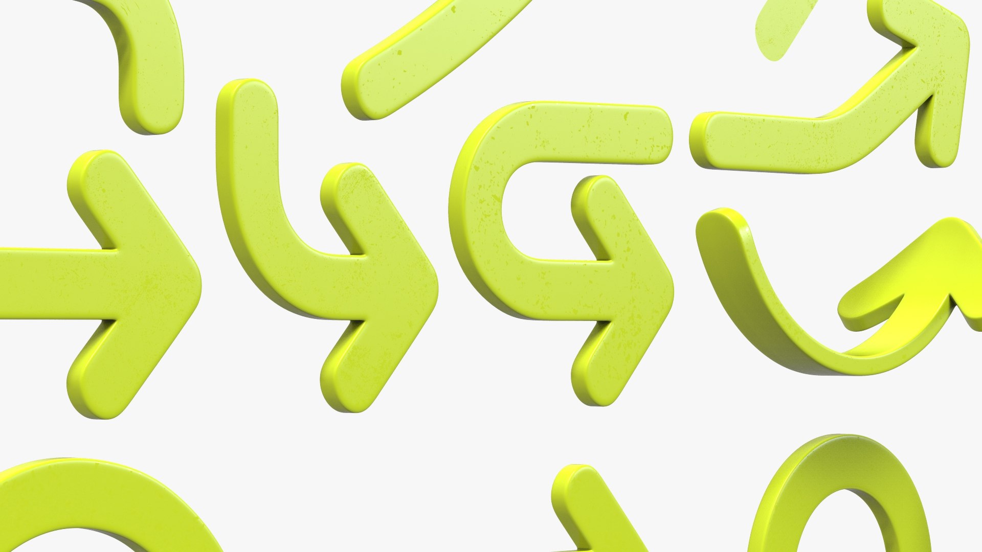 3D arrows symbol sign - TurboSquid 1684417