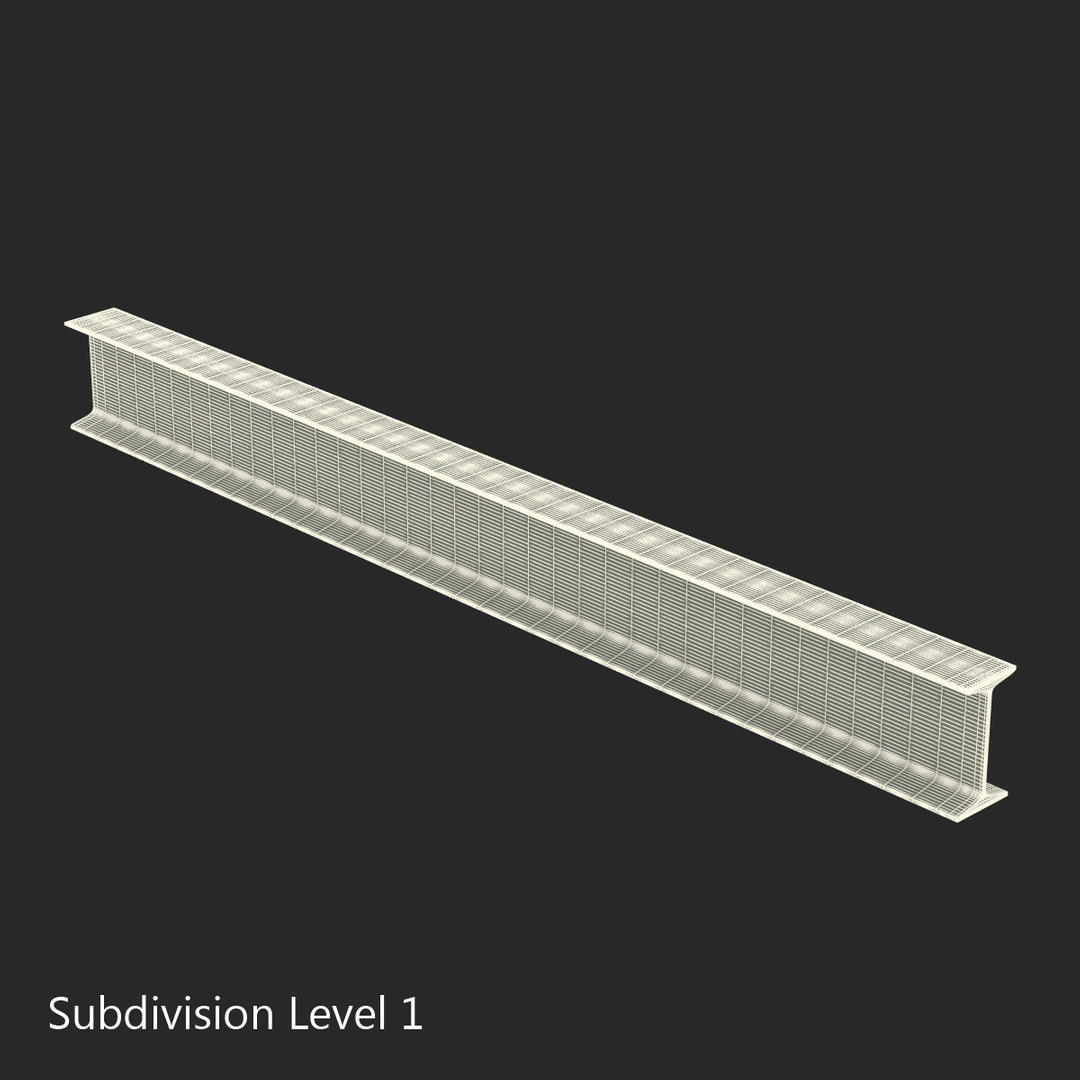 3d model iron beam 3