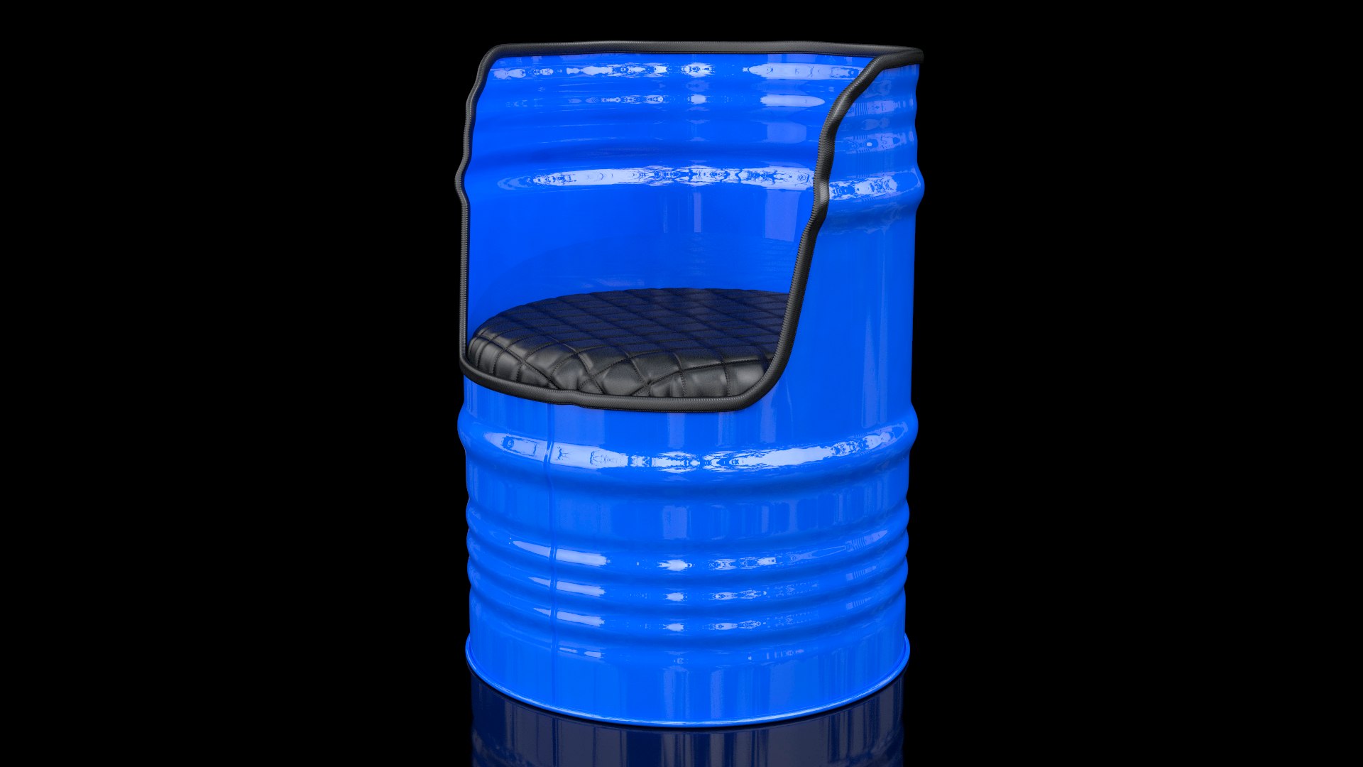 Oil Drum Barrel Upcycled Chair 3D Model - TurboSquid 1778889
