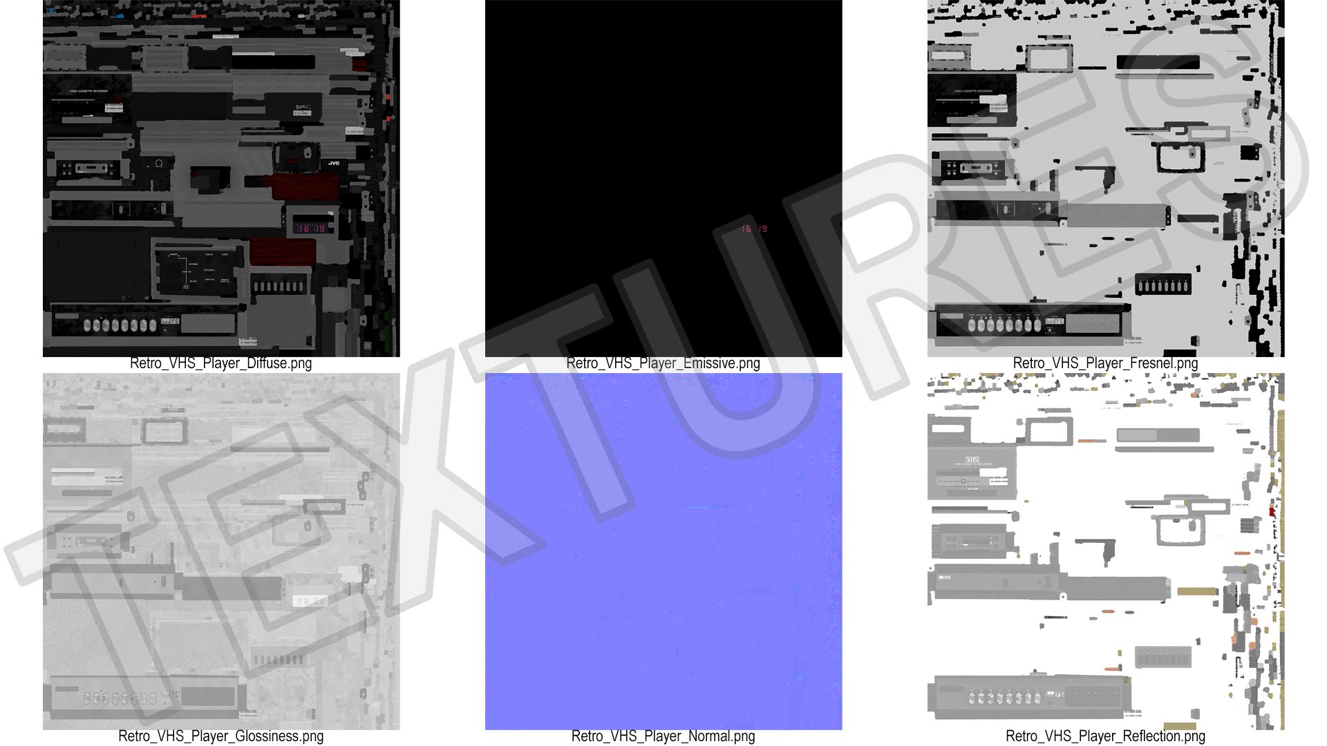 3D VHS Player JVC HR-3330TR Lights On - TurboSquid 2236781