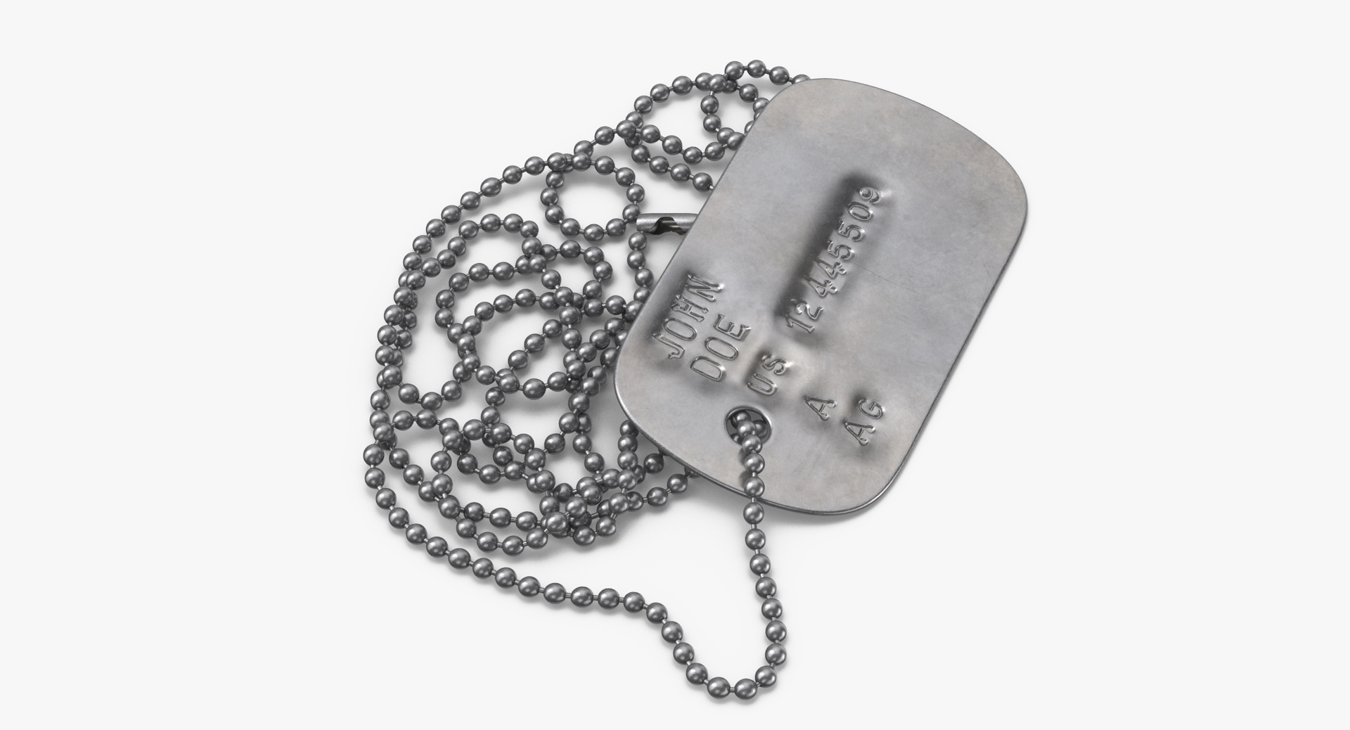 3D Model Dog Tag Chain John | 1142239 | TurboSquid