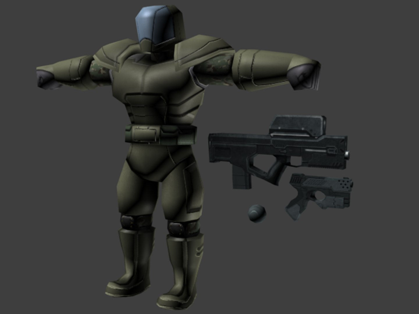 Space Soldier 3d Model