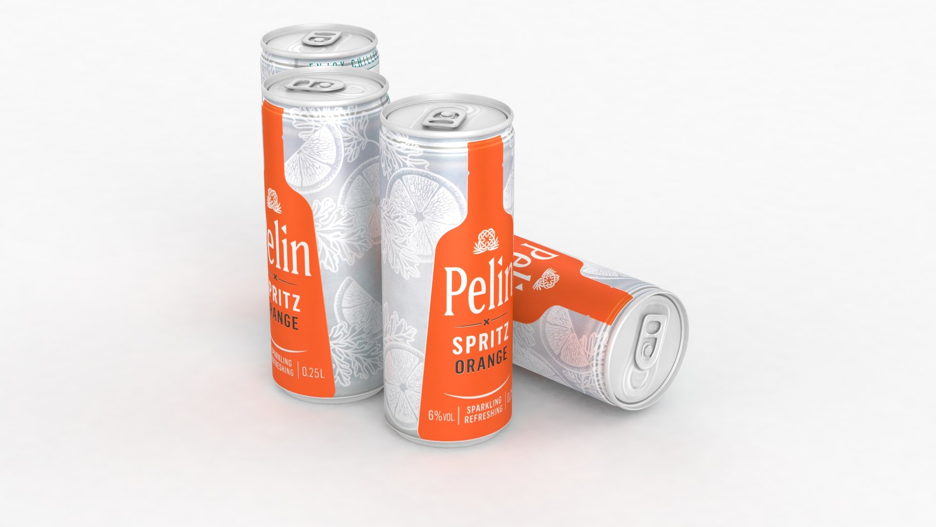3D Alcohol Can Pelin Spritz Orange 250ml 2024 - TurboSquid 2253731