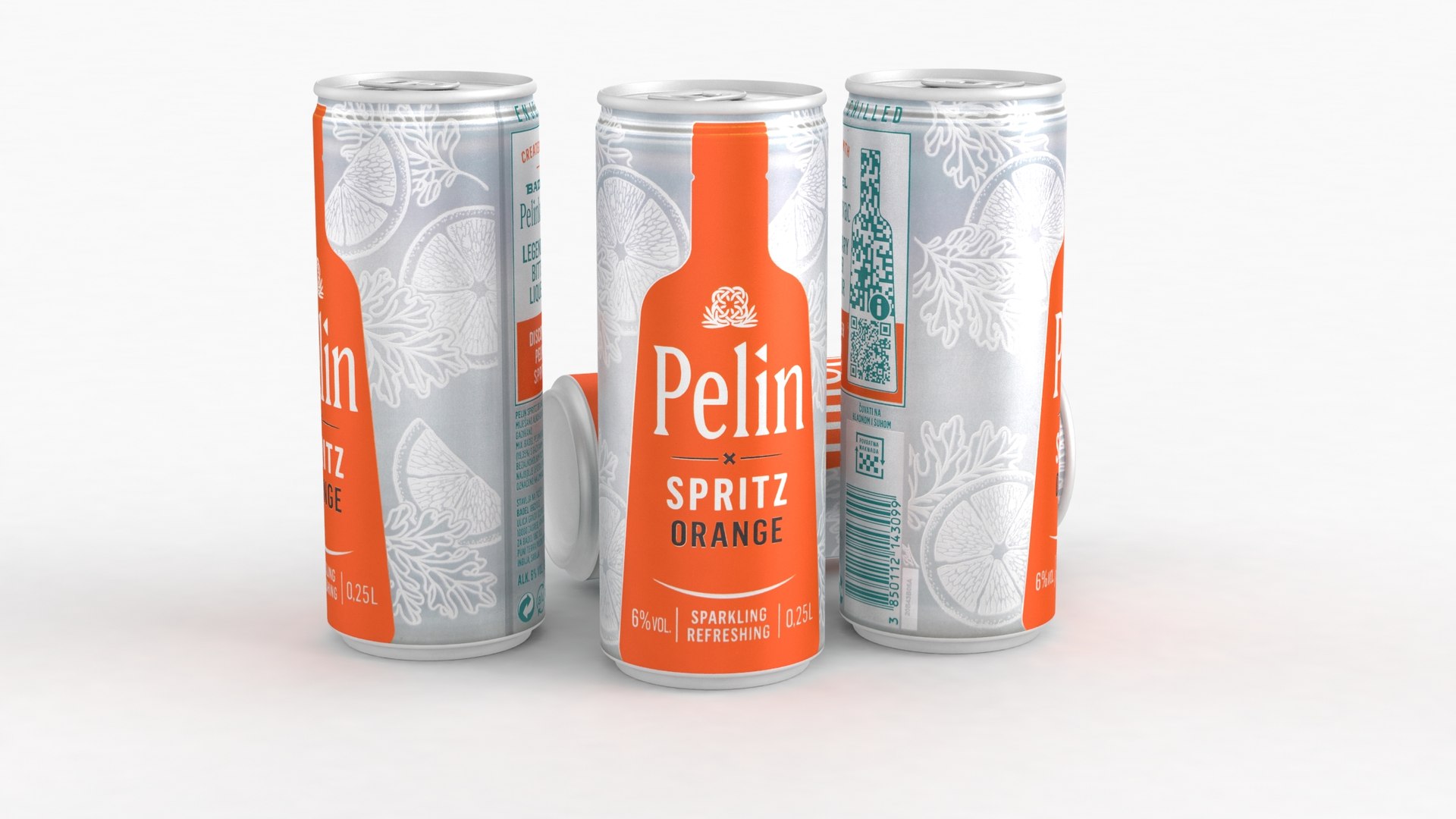 3D Alcohol Can Pelin Spritz Orange 250ml 2024 - TurboSquid 2253731