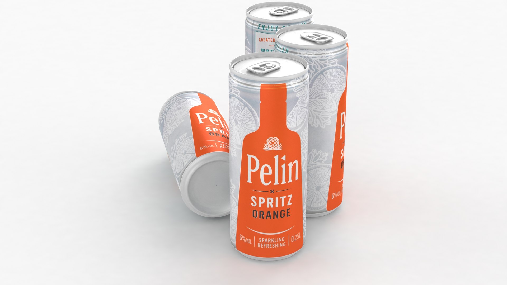 3D Alcohol Can Pelin Spritz Orange 250ml 2024 - TurboSquid 2253731