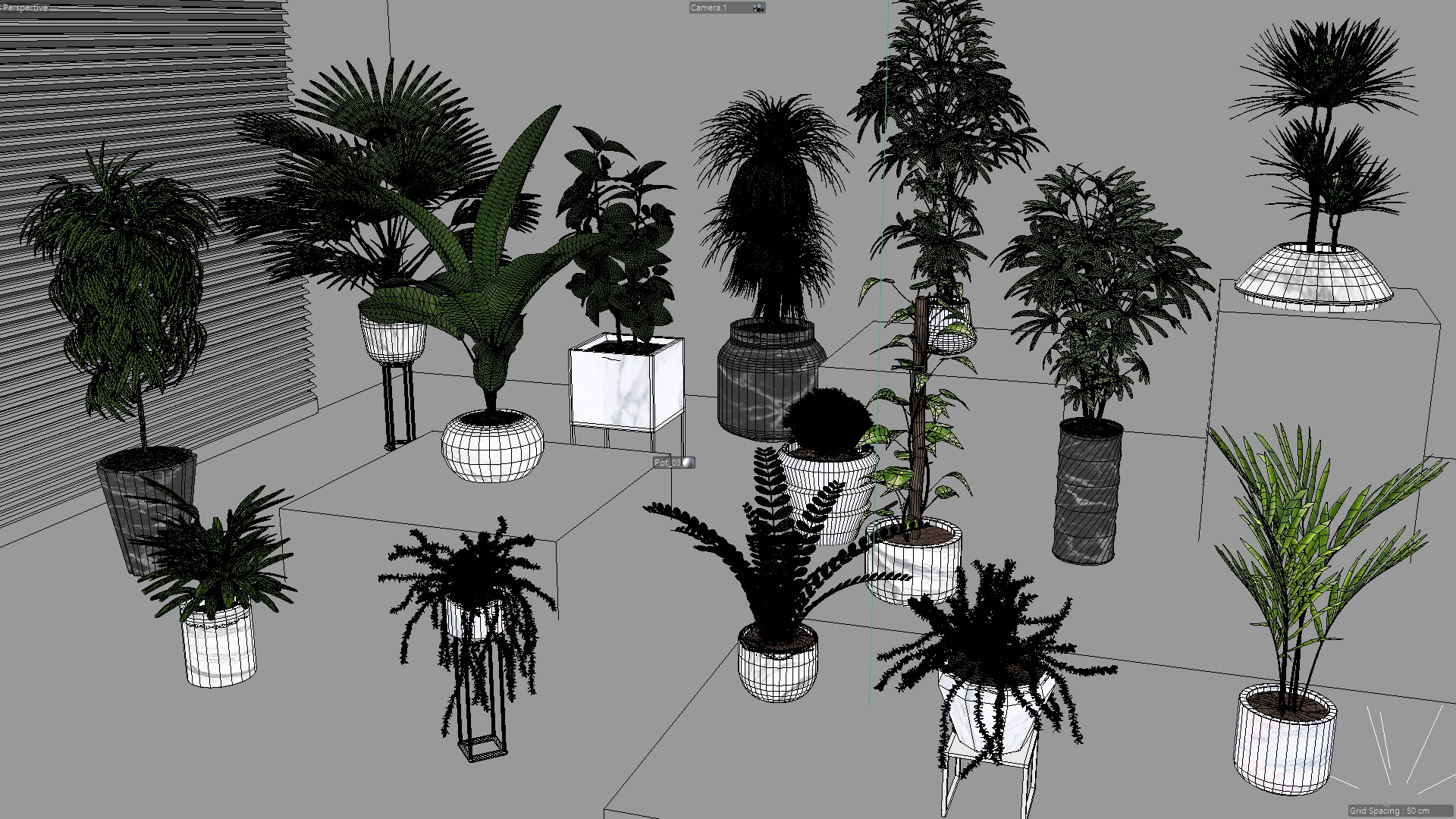 Decorative plant compilation 3D - TurboSquid 1943945