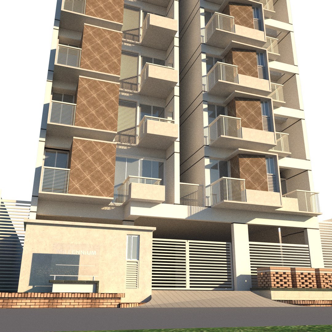Residential Building 3D Model - TurboSquid 1545981