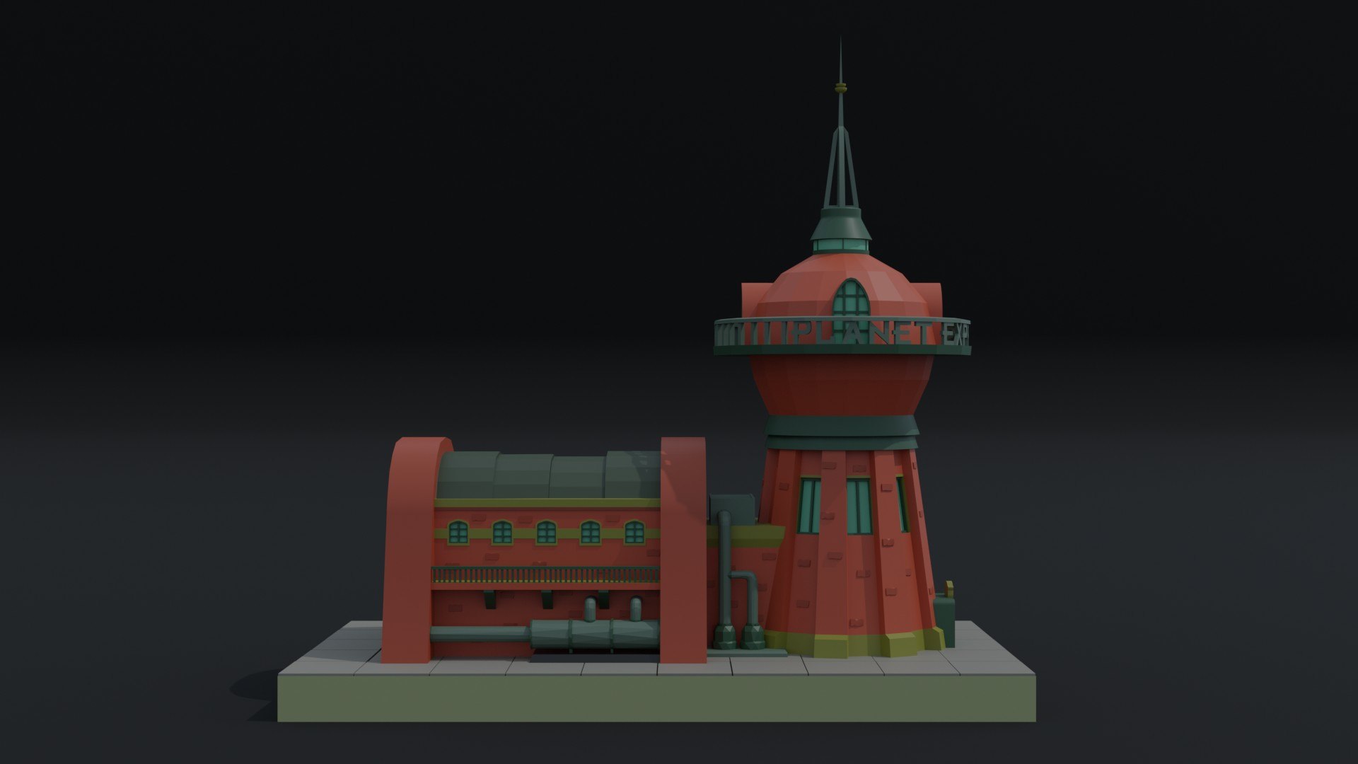 Cartoon Planet Express 3D Model - TurboSquid 1673833