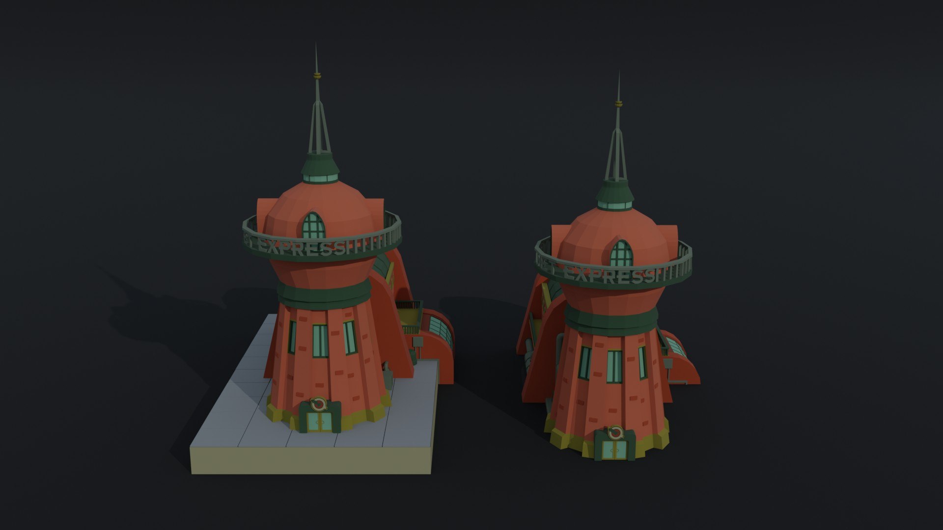 Cartoon Planet Express 3D Model - TurboSquid 1673833