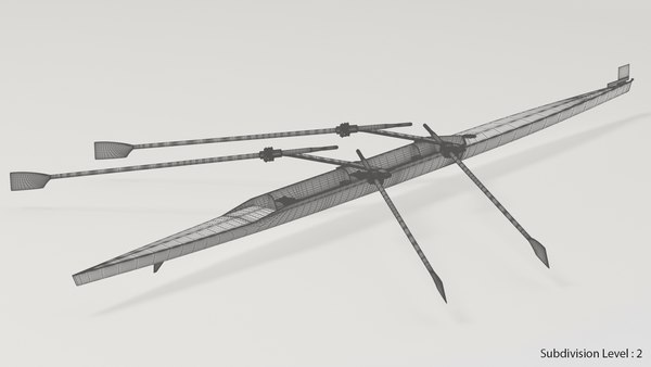 modèle 3D de Bateau d'aviron à deux avirons animé QG - TurboSquid 1581735