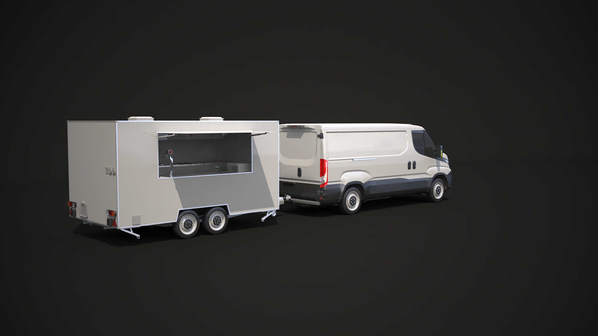 3D catering trailer van model - TurboSquid 1481725