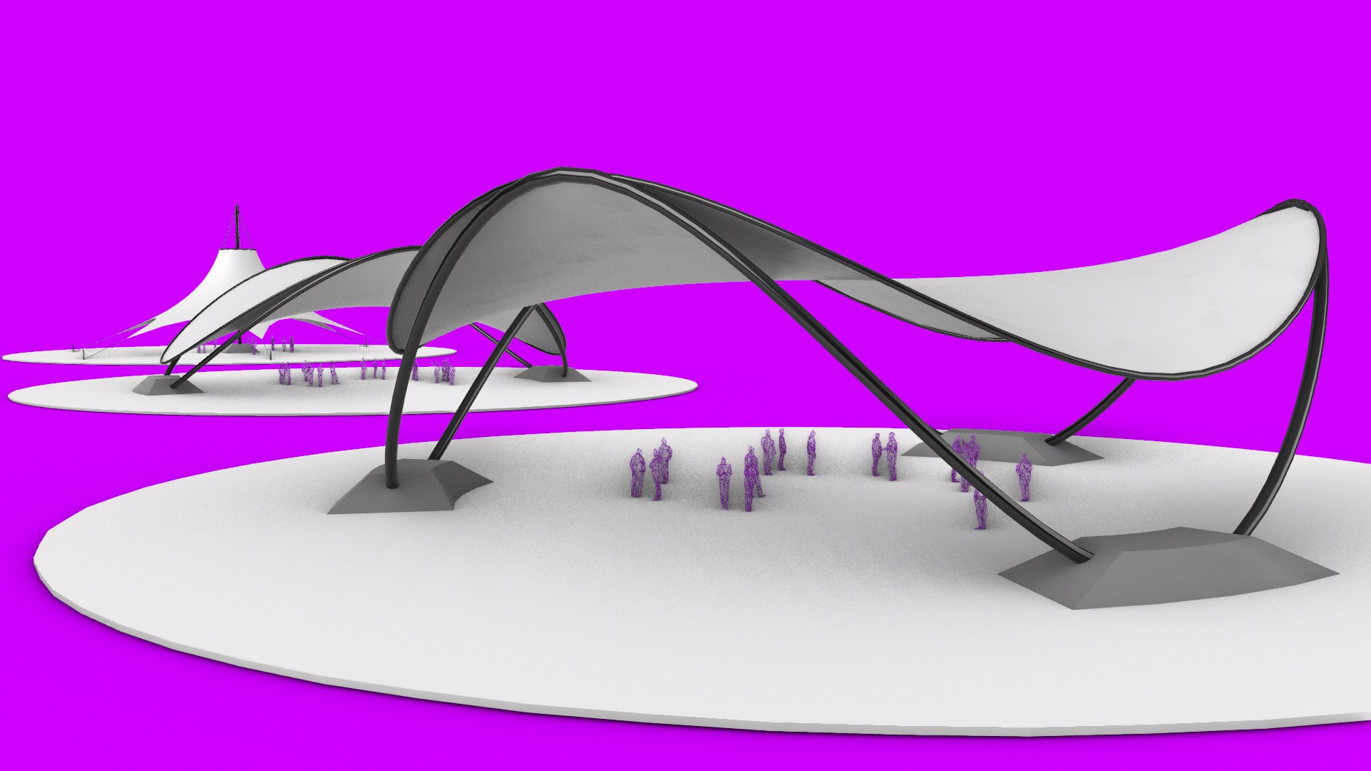 3D Tensile Structures Collection model - TurboSquid 2066694