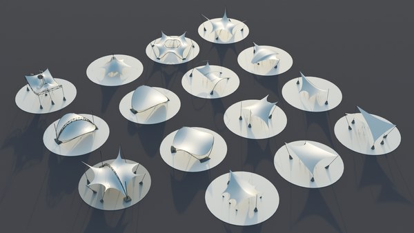 modelo 3d Colección de estructuras tensadas - TurboSquid 2066694