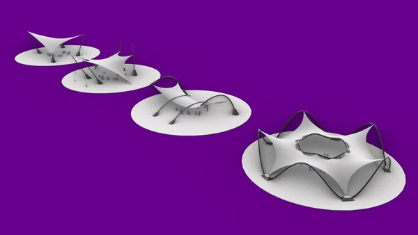 modelo 3d Colección de estructuras tensadas - TurboSquid 2066694
