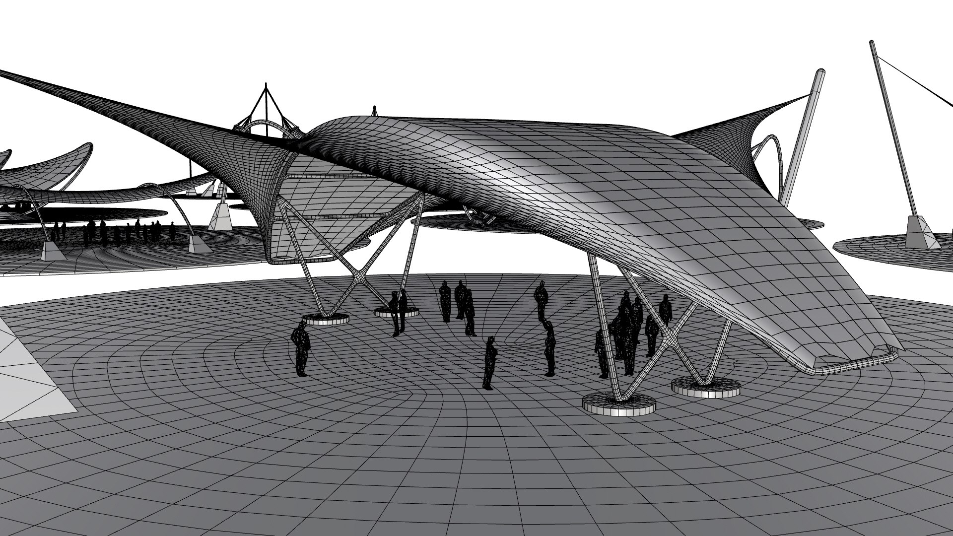 3D Tensile Structures Collection model - TurboSquid 2066694