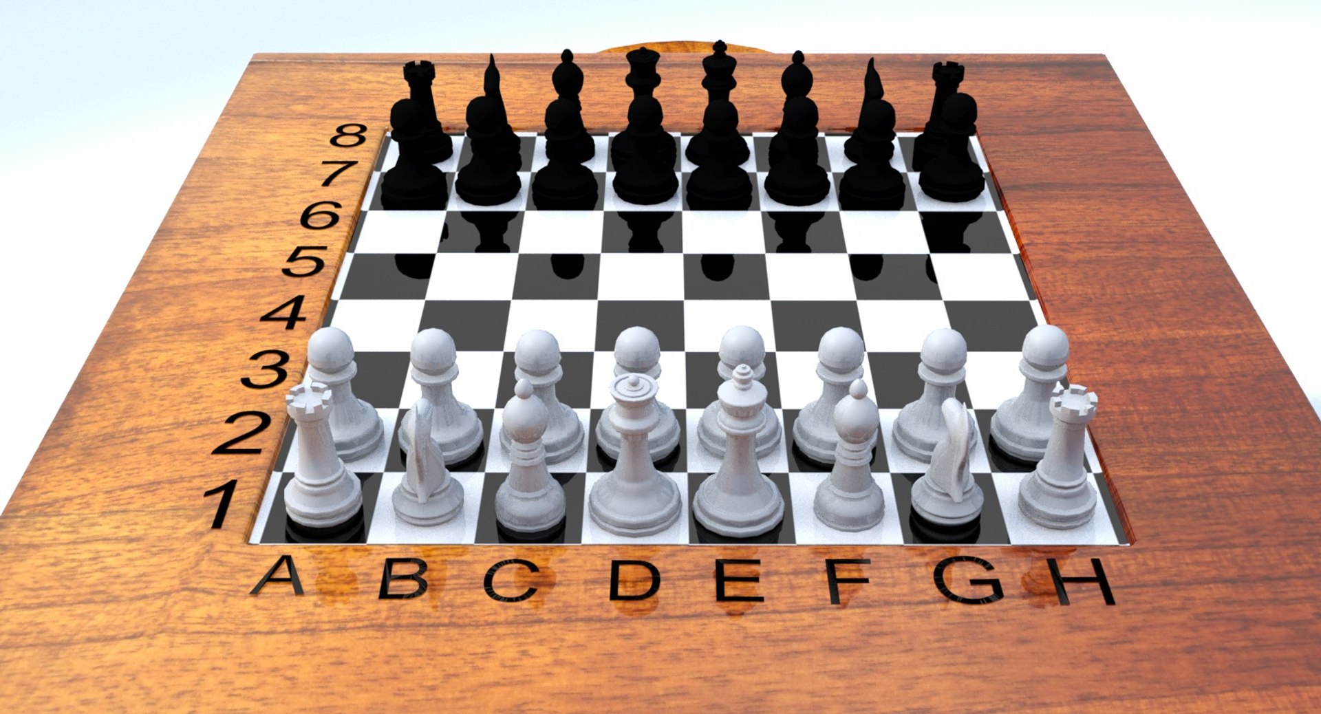 3D Chess Board - TurboSquid 1198212