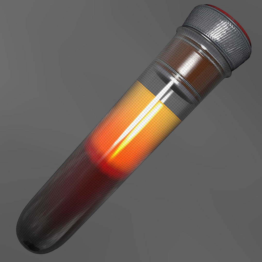 Caps Vial Scene 3d Model