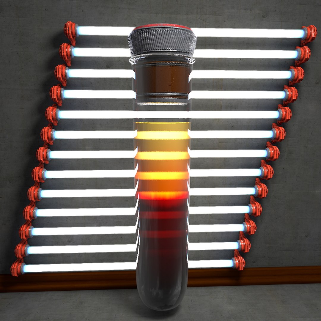 Caps Vial Scene 3d Model