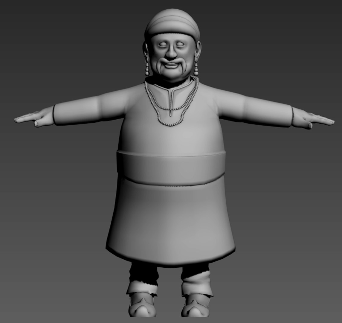 Free 3D Cartoon King Akbar Model - TurboSquid 1562635