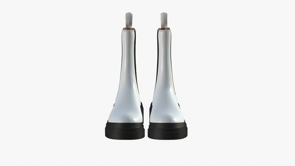 Realistische Lederstiefel Damen Weiß 3D-Modell - TurboSquid 1951880