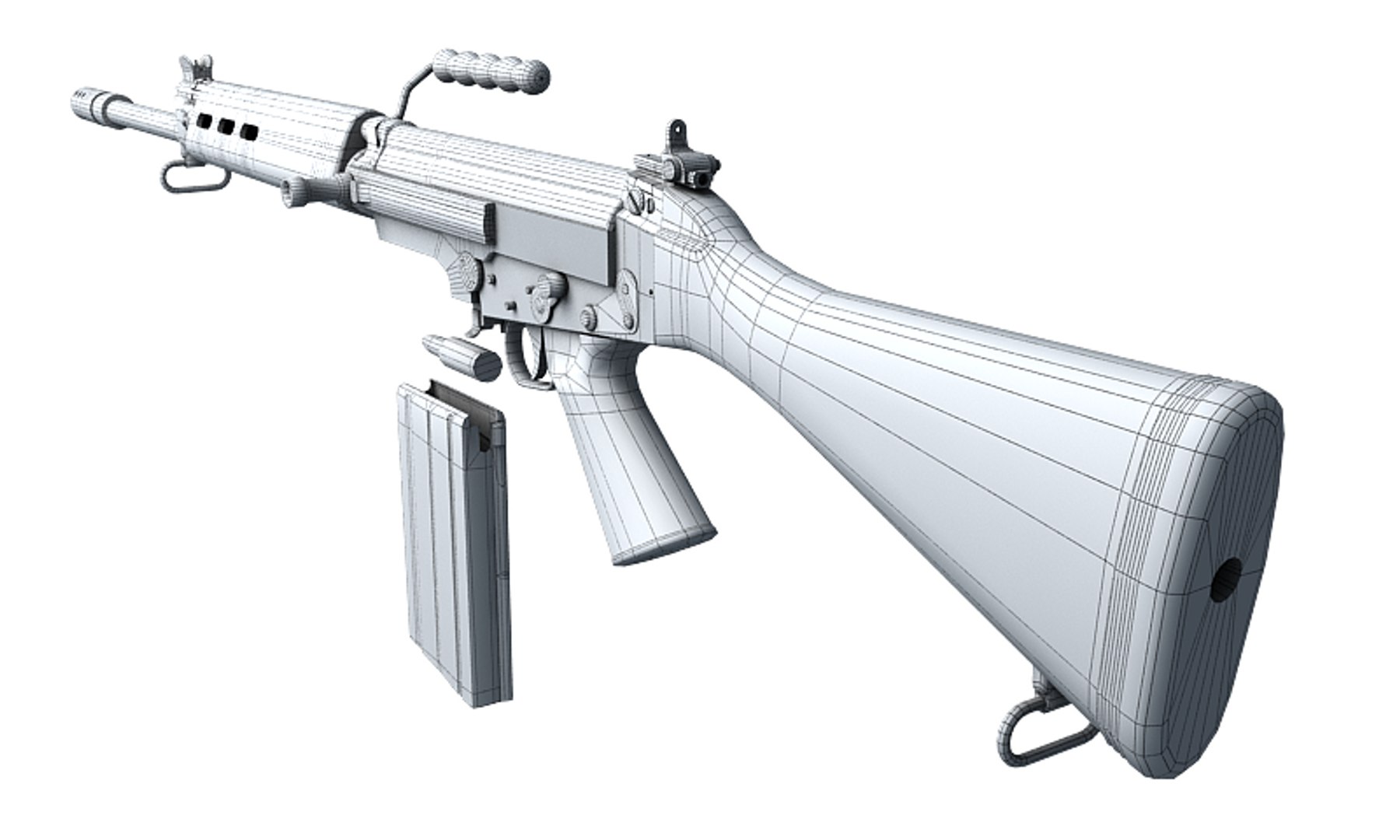 3d Fn Fal Rifle
