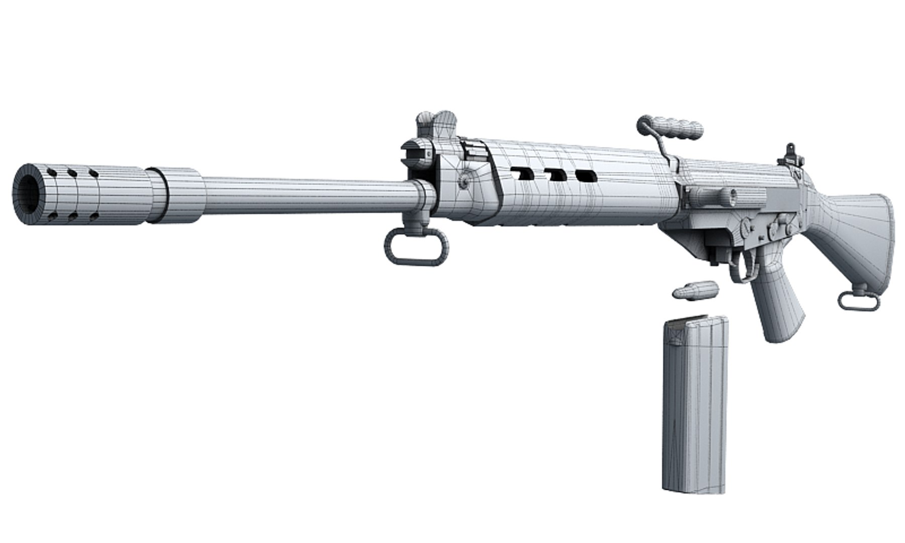 3d Fn Fal Rifle