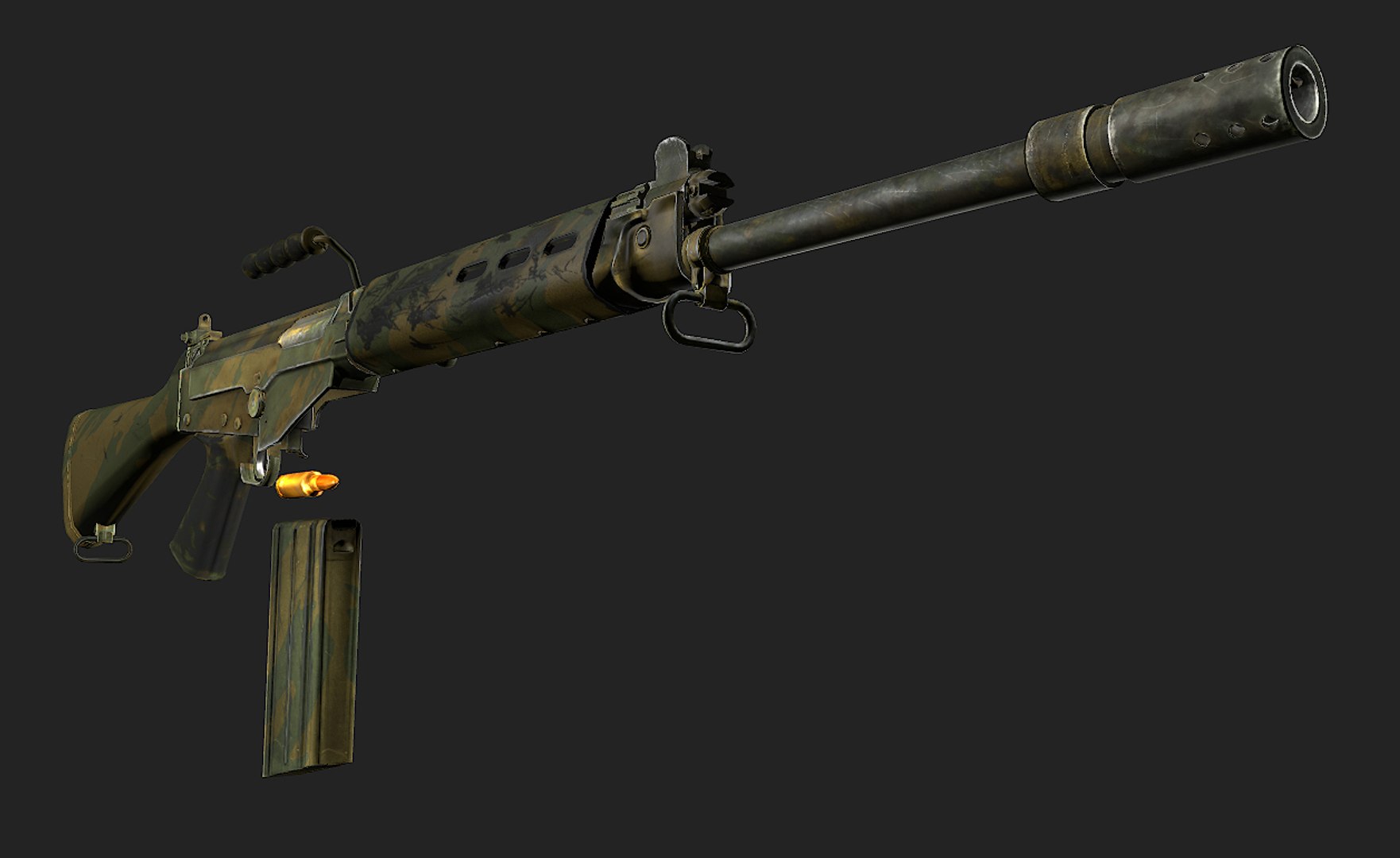 3d Fn Fal Rifle