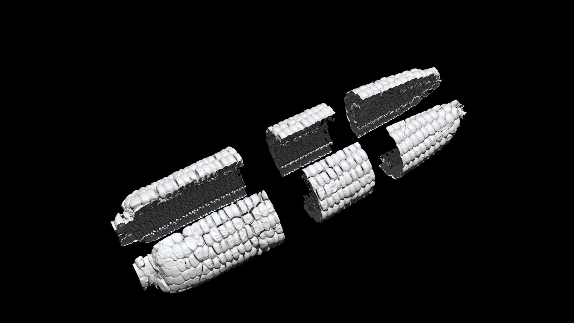 Corn 3D CT Scan Model Cut3 Decimate 10 Percent Model - TurboSquid 1945271