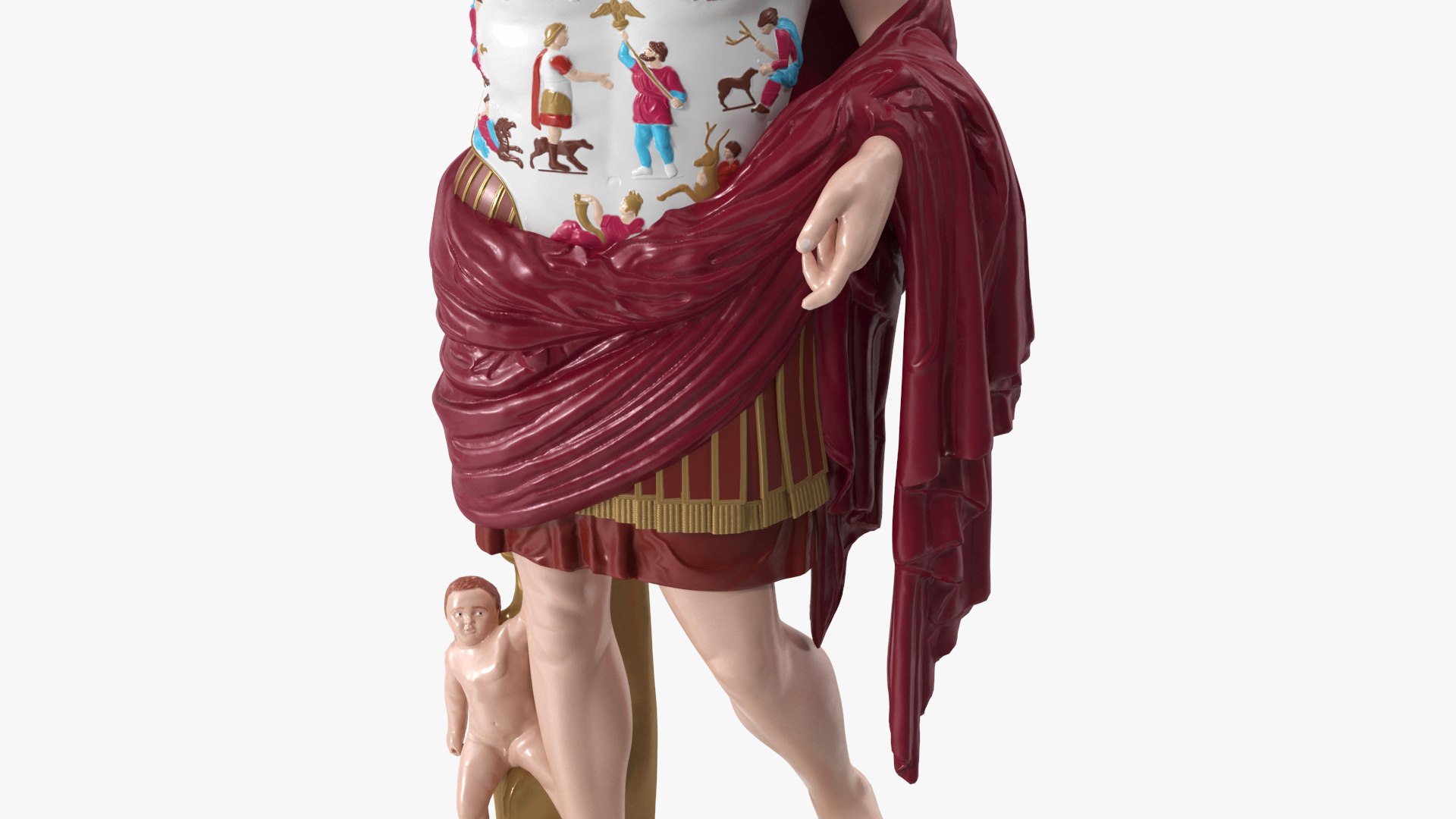 3D model Roman Leader Statue of Prima Porta Stylized Replica ...