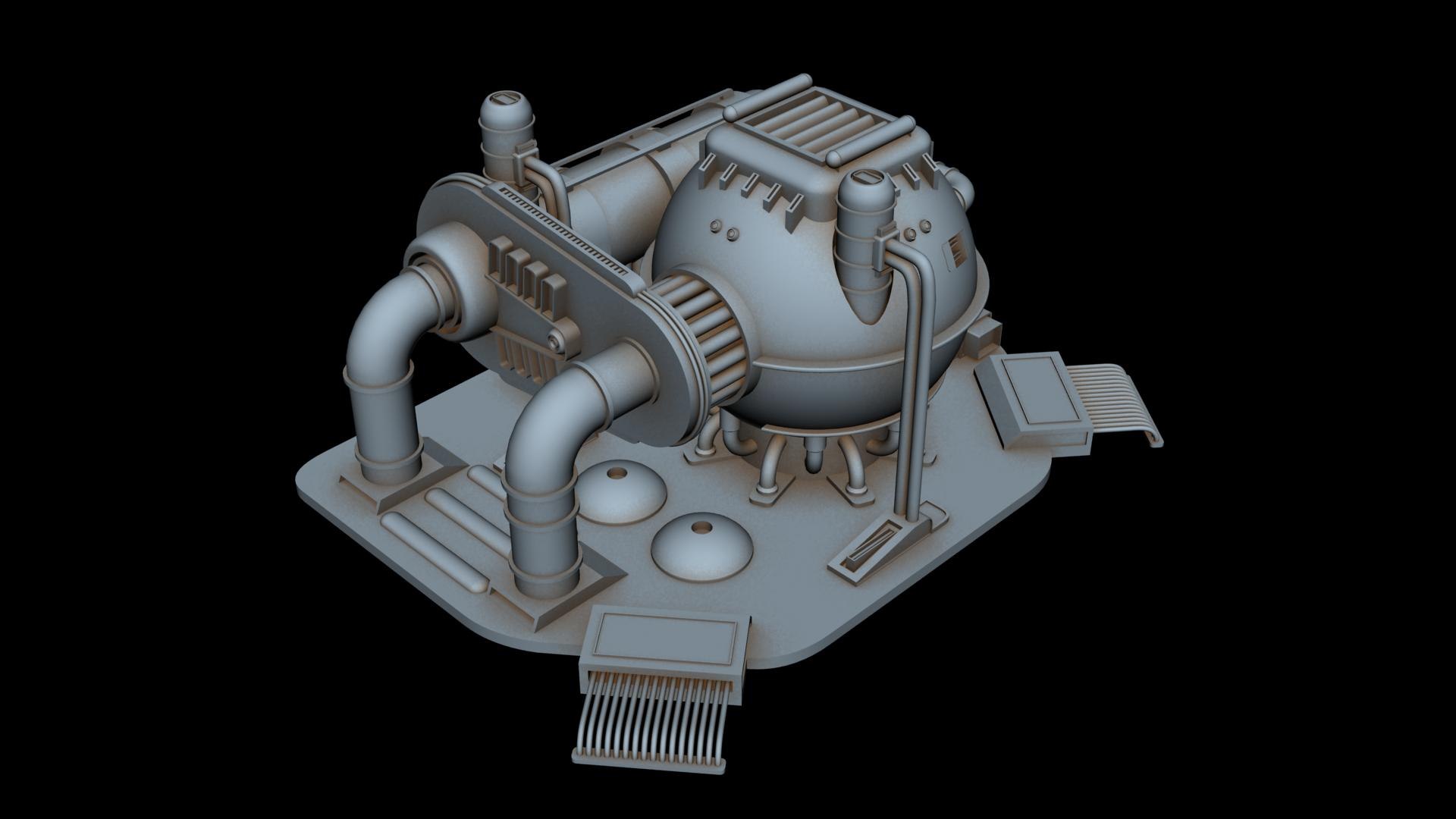 3D Sci-fi Power Station - TurboSquid 1228448