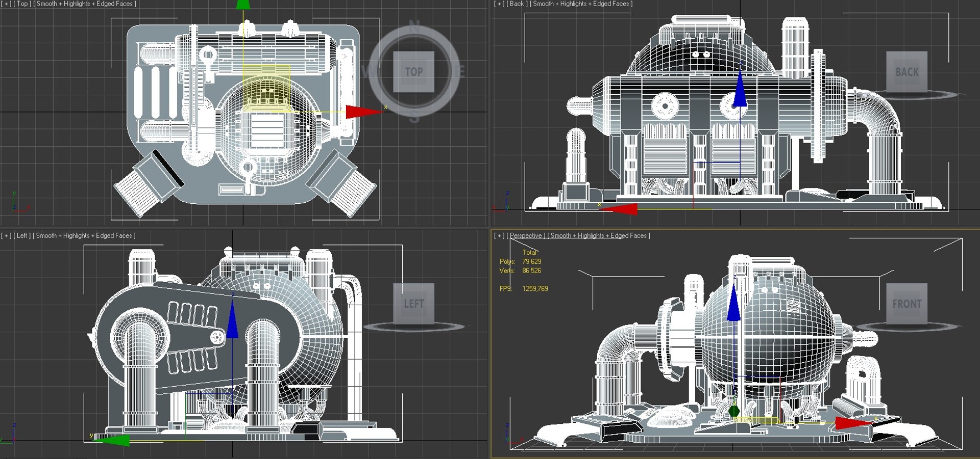 3D Sci-fi Power Station - TurboSquid 1228448